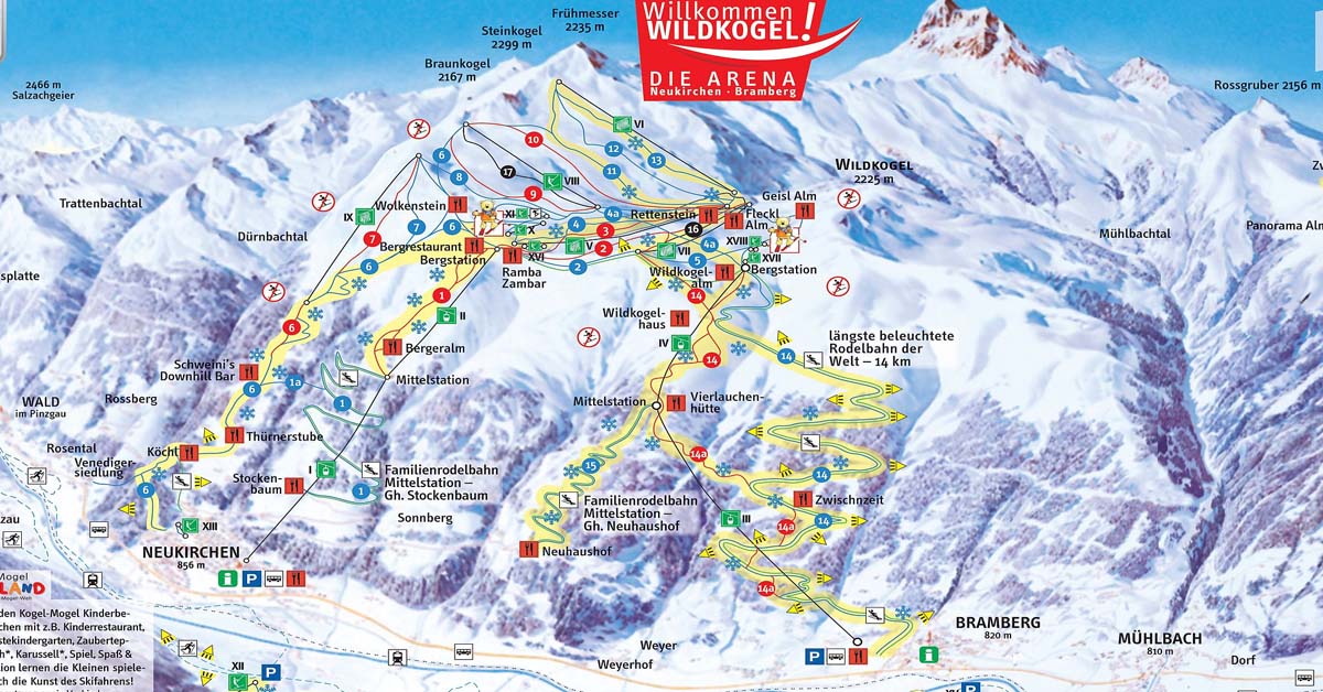 Wildkogel-Arena - Neukirchen Bramberg - Lyžiarske stredisko ...