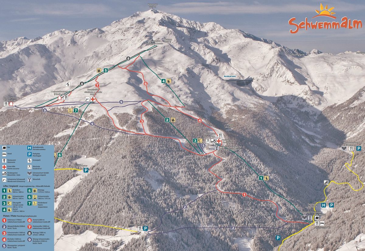 Schwemmalm - Ultental - Lyžiarske stredisko - Južné Tirolsko a Severné ...